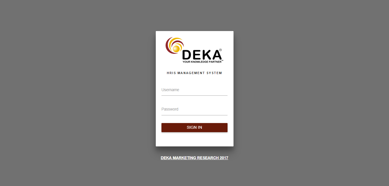 Portal Aplikasi Deka Management System
